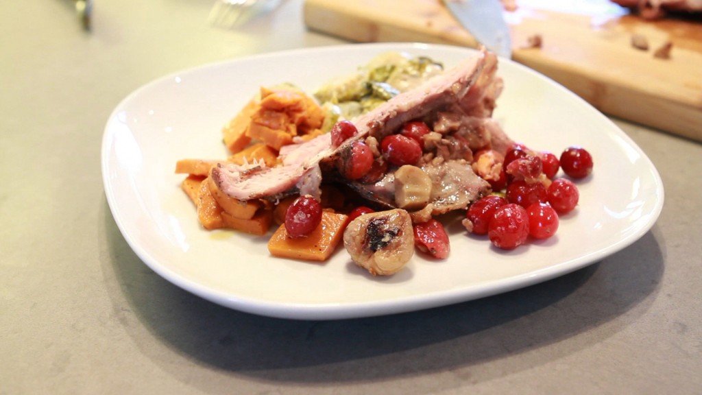 Cranberry and Walnut Stuffed Turkey Breast Dinner | SousVide Supreme Blog